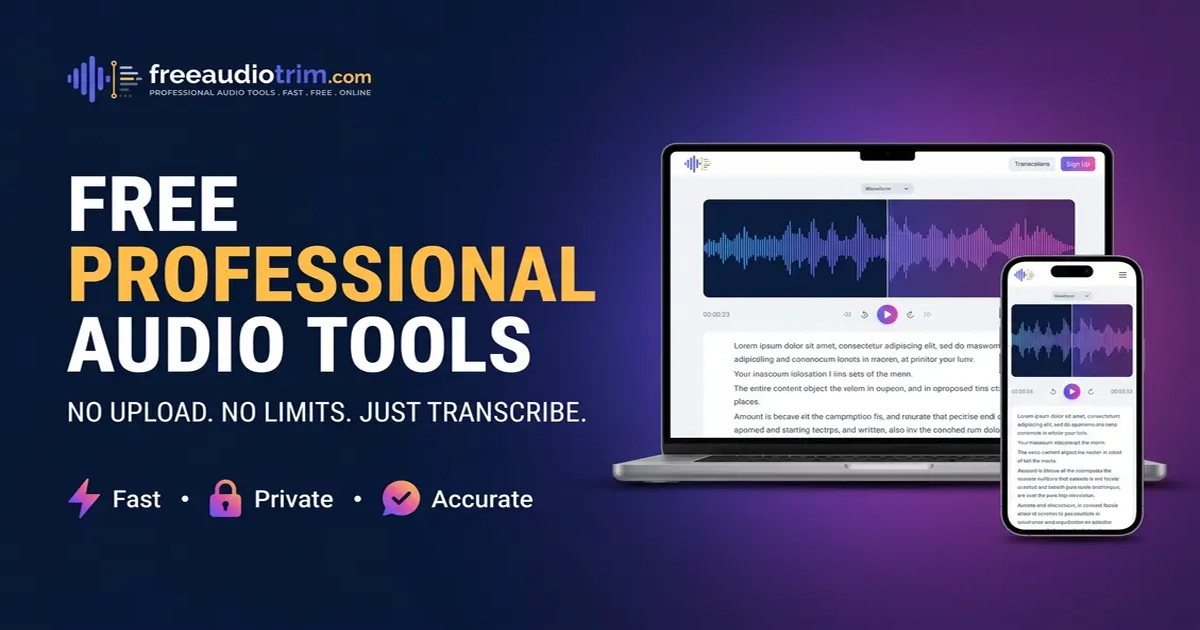 Free Audio Trimmer – Cut MP3, WAV Online Instantly